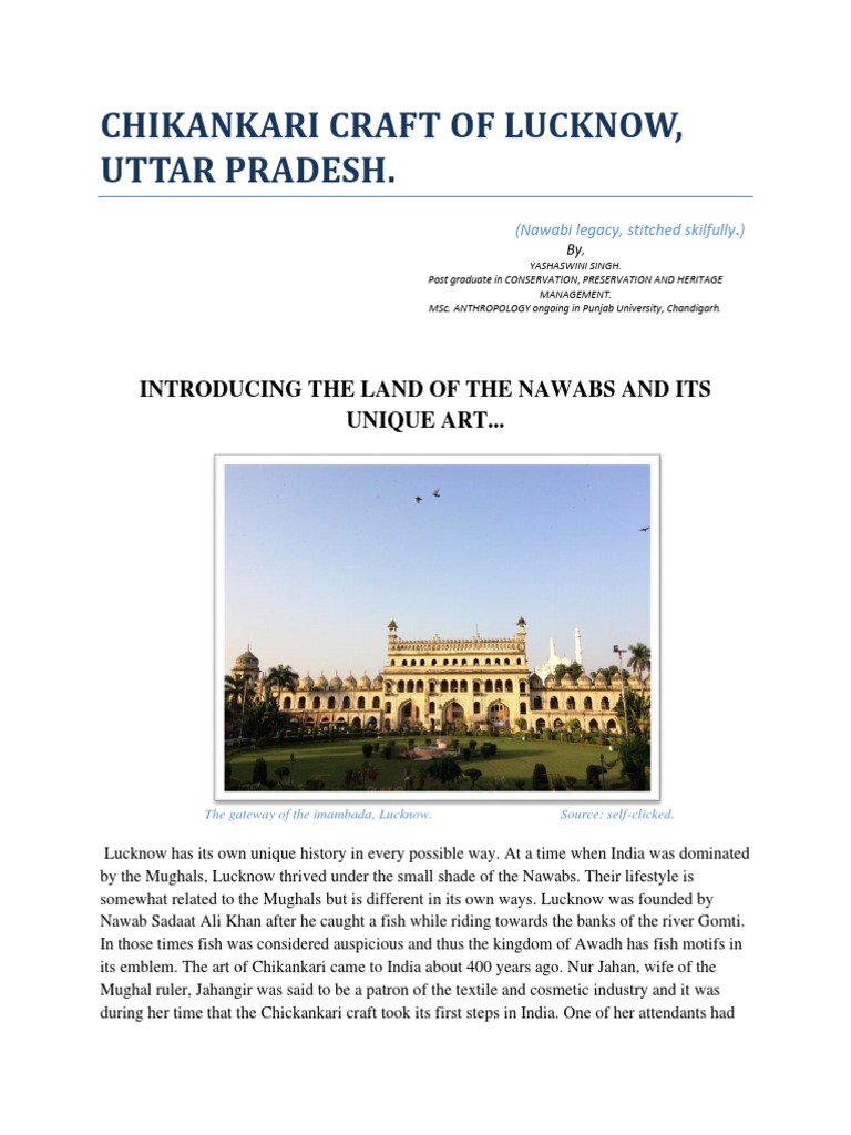 Chikankari Craft of Lucknow PDF | PDF | Embroidery | Textiles