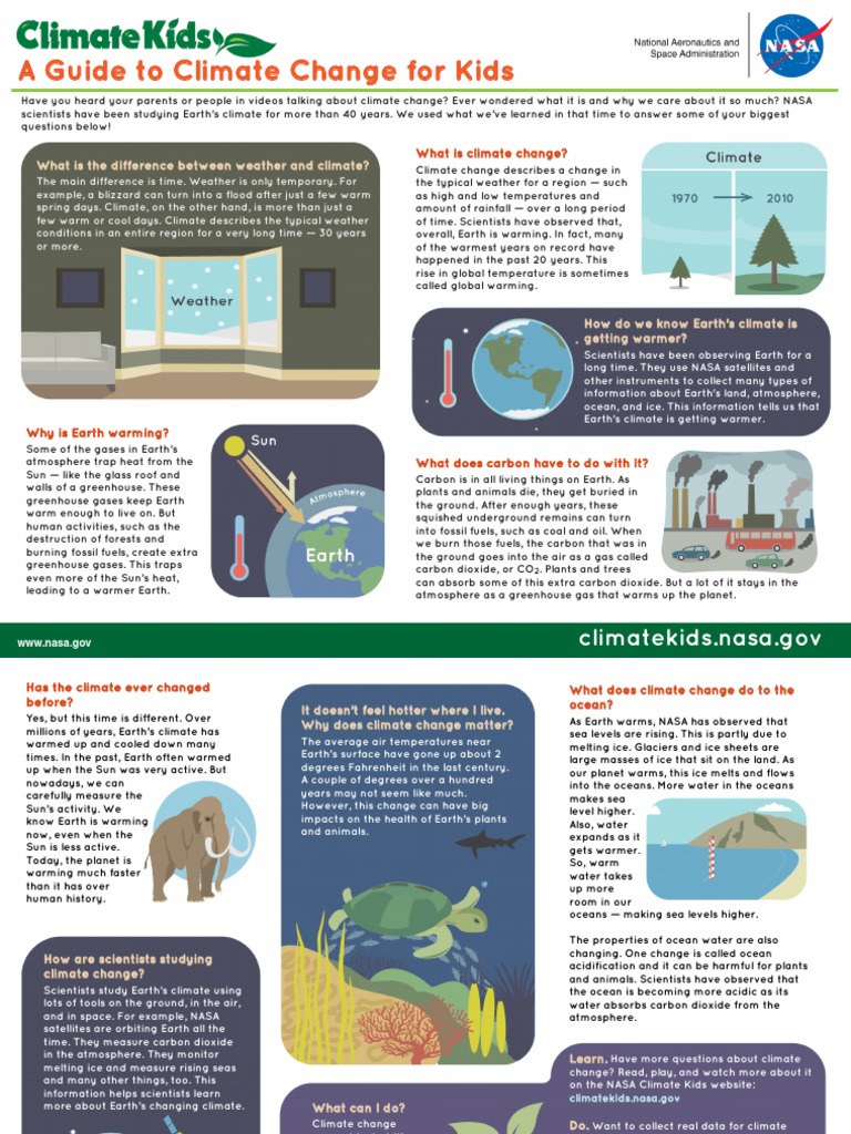 Kids Guide To Climate Change | PDF | Climate Change | Greenhouse Effect