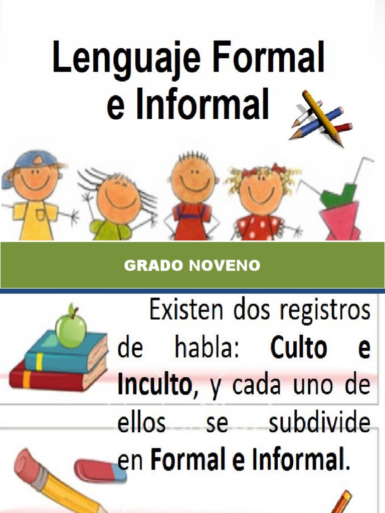 Diapositivas Lenguaje Formal e Informal | PDF