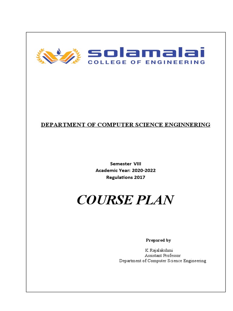 Course Plan: Department of Computer Science Enginnering | PDF ...