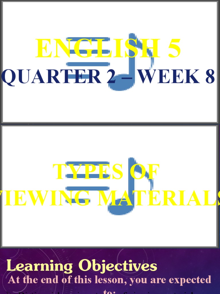 Understanding Types of Viewing Materials | PDF | Learning | Books
