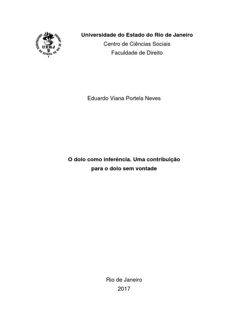 Dolo Como Inferência. Por Uma Teoria Do Dolo Sem Vontade - Eduardo ...
