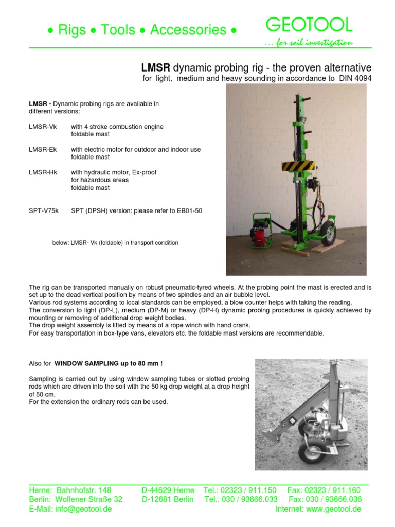 Geotool: - Rigs - Tools - Accessories | PDF | Engines | Transmission ...