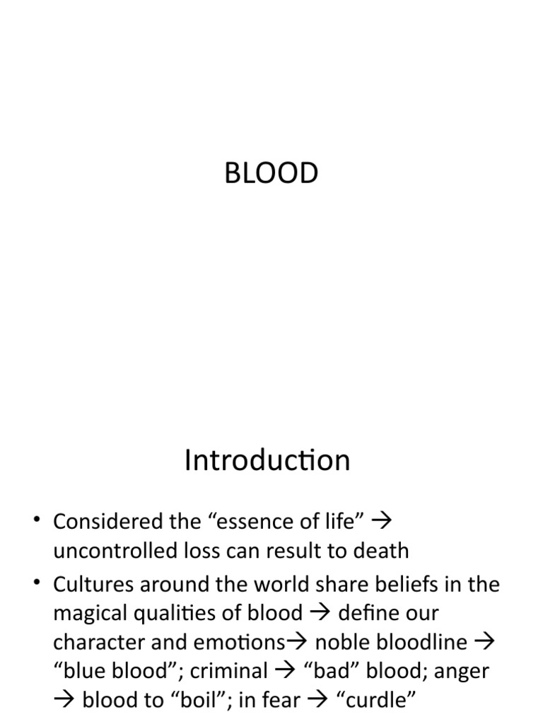The Essence of Life: A Concise Overview of Blood Composition and ...