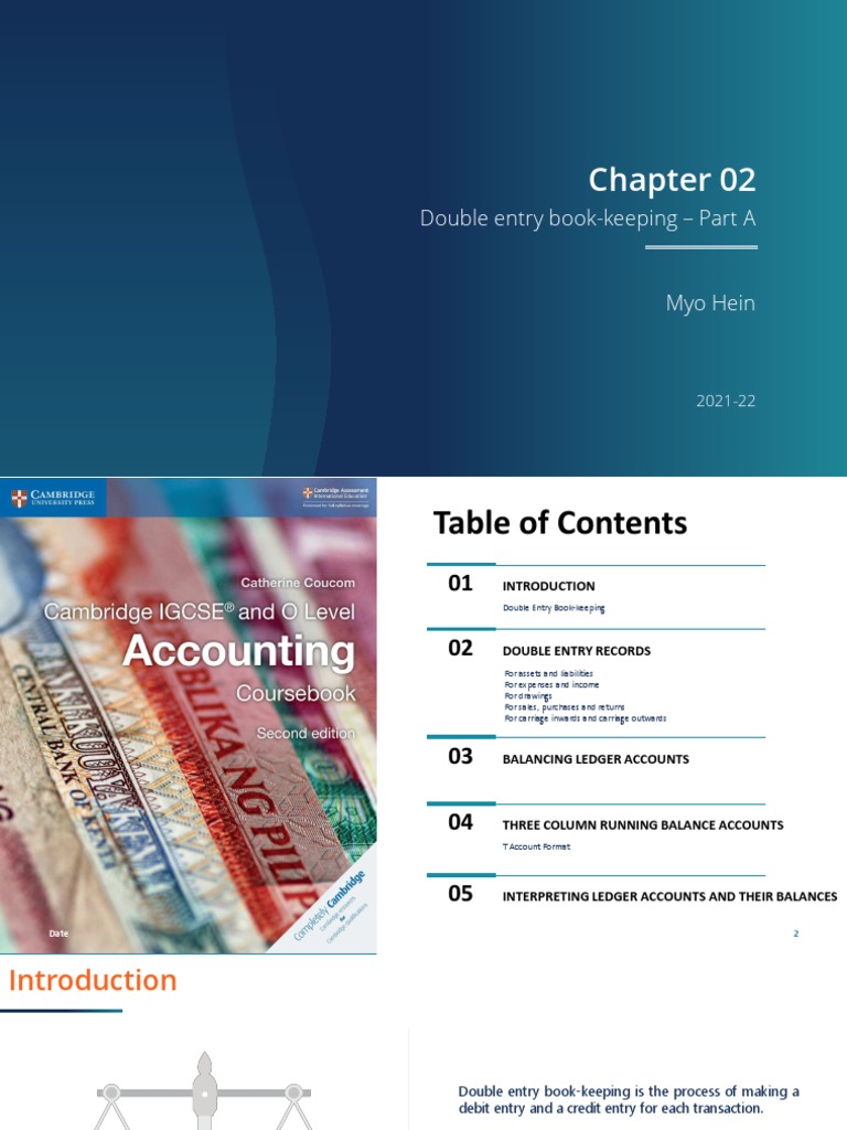 Chapter 02 - Double Entry Bookkeeping Part A | PDF | Debits And Credits ...