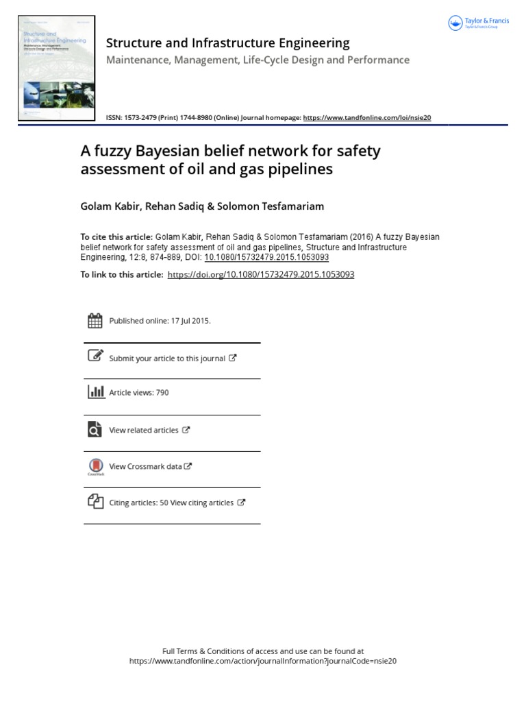 A Fuzzy Bayesian Belief Network For Safety Assessment of Oil and Gas Pipelines | PDF | Fuzzy ...