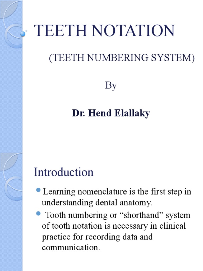 Teeth Numeration System | PDF | Tooth | Human Anatomy