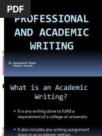 Academic and Professional Writing | PDF | Communication | Thesis