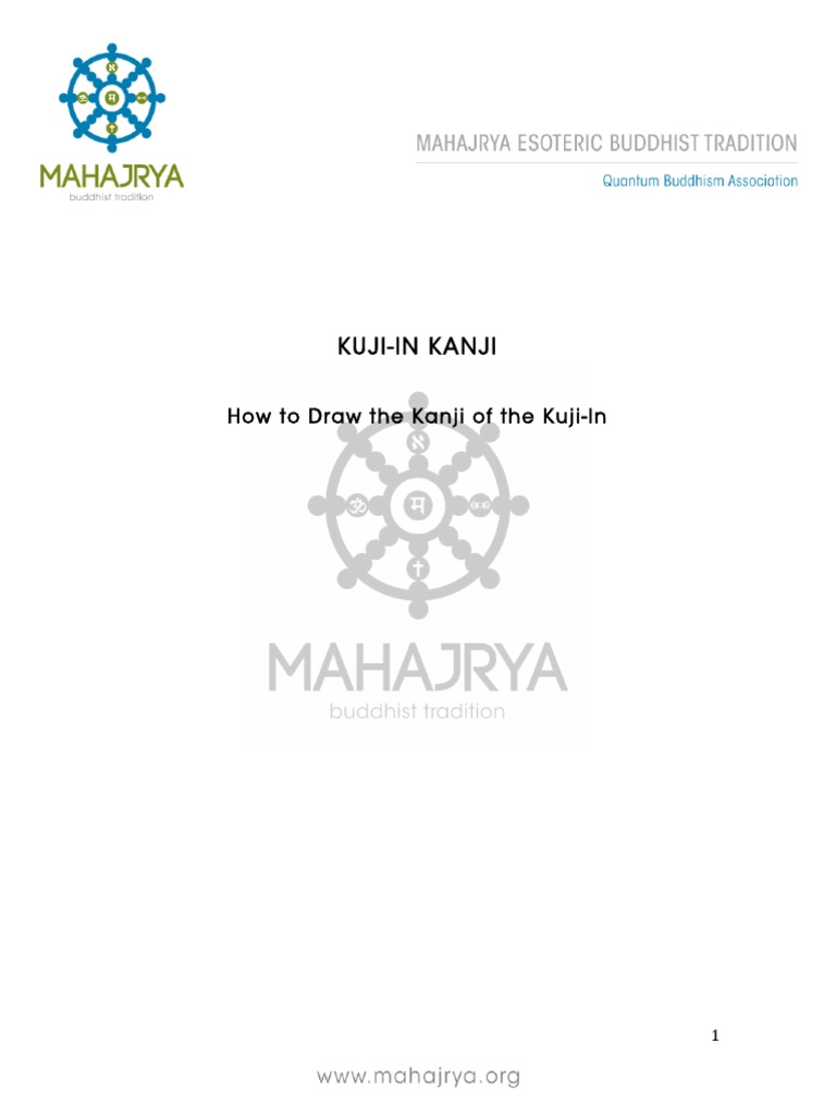 How To Draw Kanji of KujiIn en | PDF | Hand | Kanji