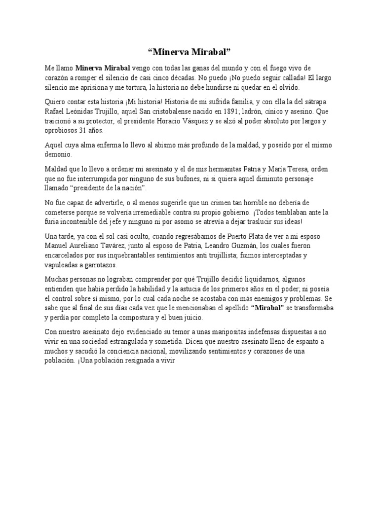 Minerva Mirabal | PDF