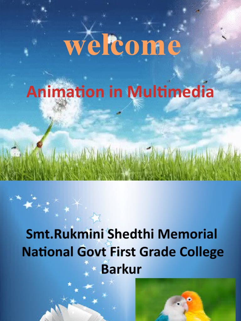 Welcome: Animation in Multimedia | PDF | Animation | 3 D Computer Graphics