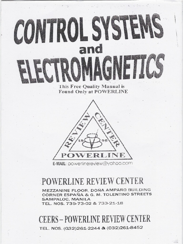 Control System and Electromagnetics | PDF | Electrical Network | Series ...