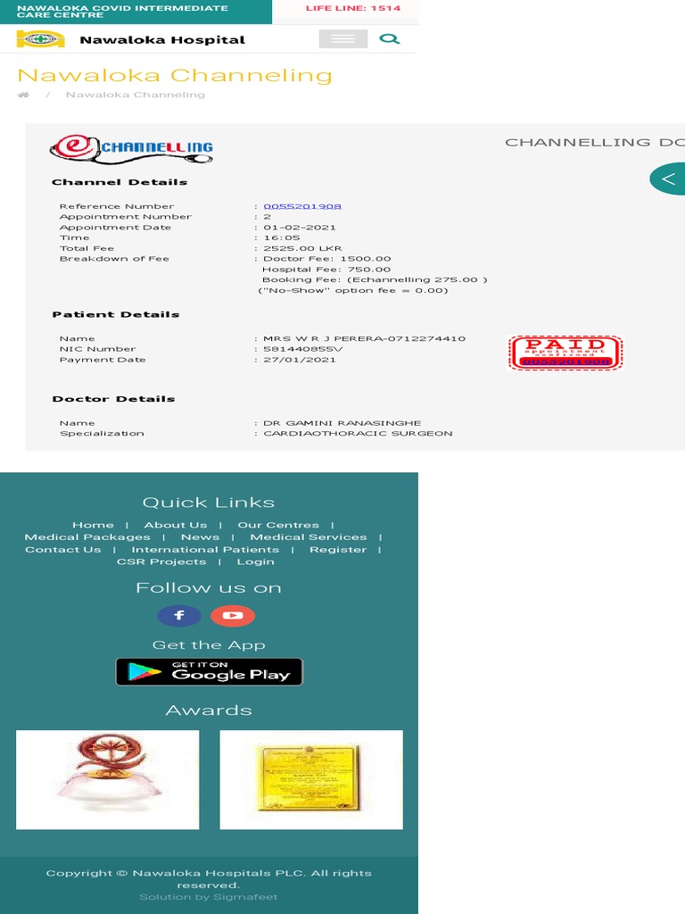 Nawaloka Hospitals PLC Sri Lanka | PDF