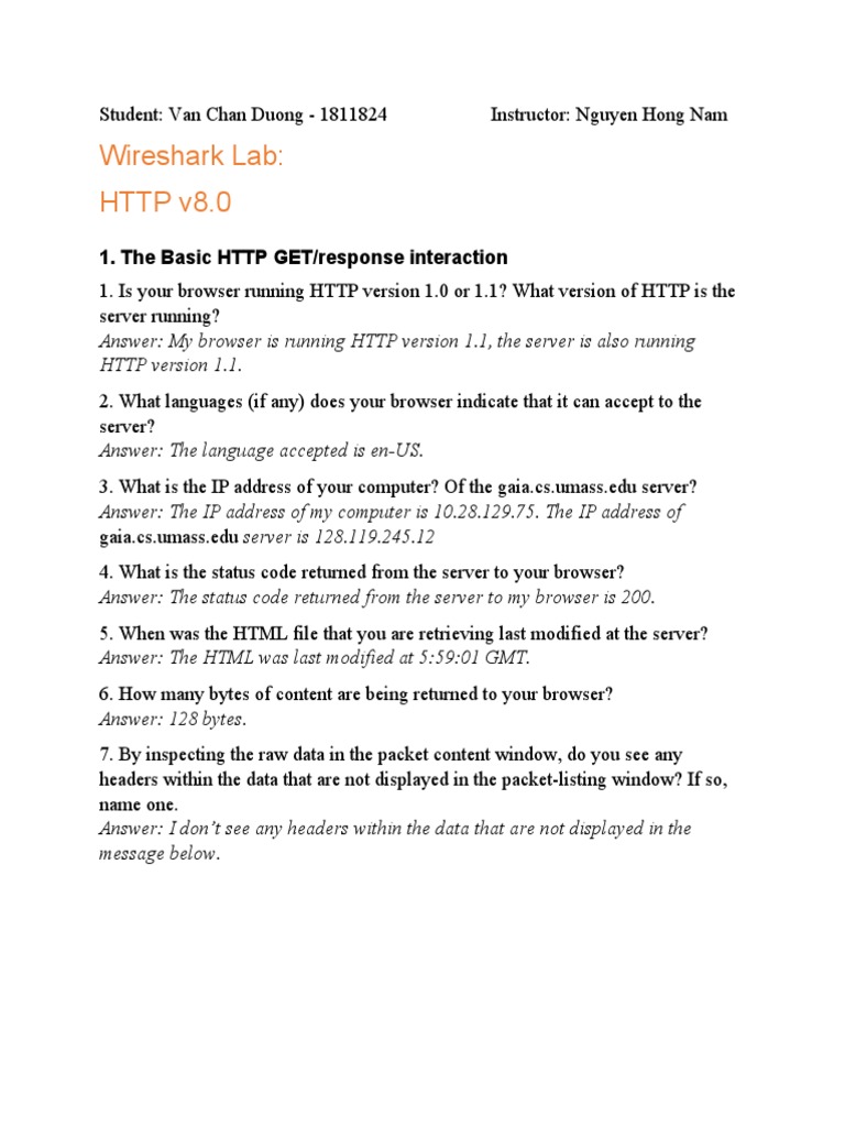 Lab 2a Computer Network | PDF | Hypertext Transfer Protocol | Application Layer Protocols