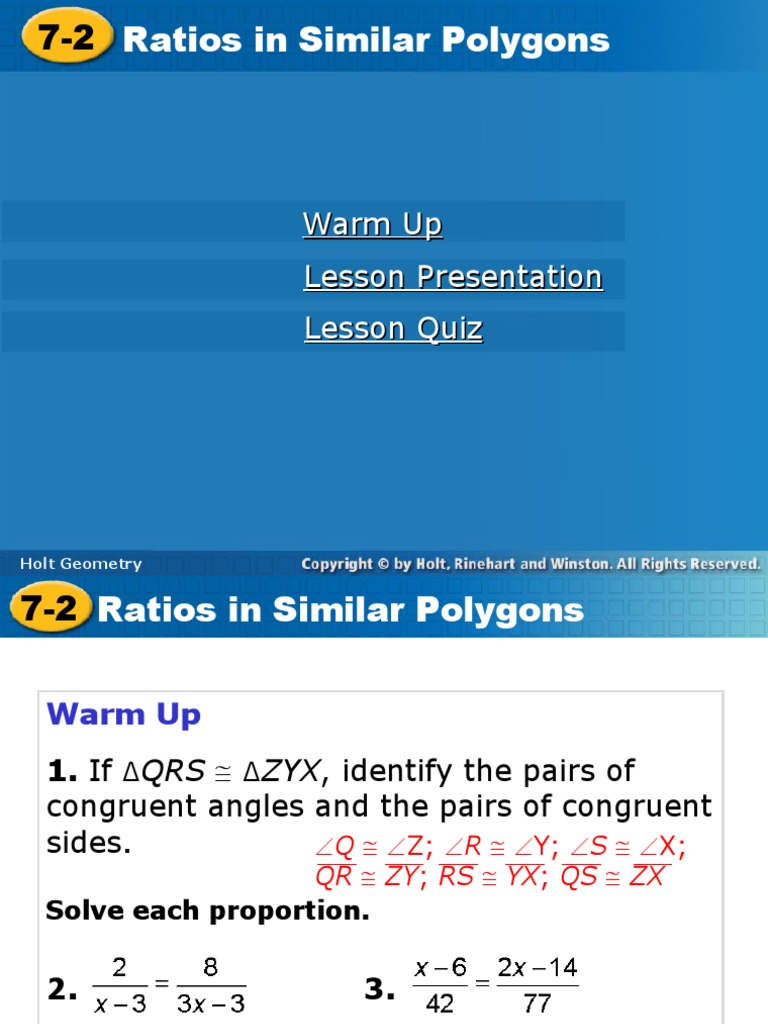 Warm Up Lesson Presentation Lesson Quiz | Download Free PDF ...
