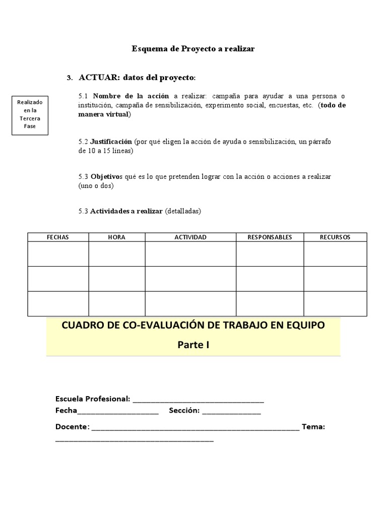 Esquema de Proyecto A Realizar | PDF
