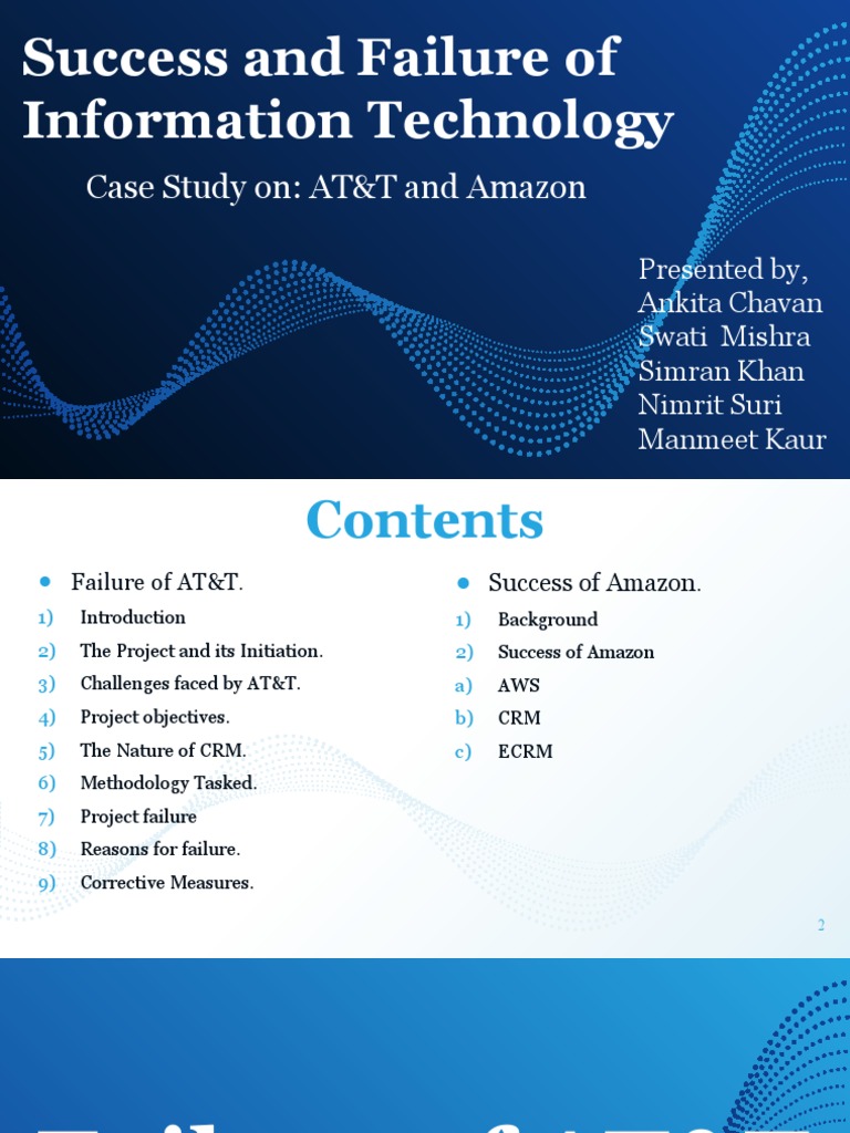 Success and Failure of Information Technology: Case Study On: AT&T and ...