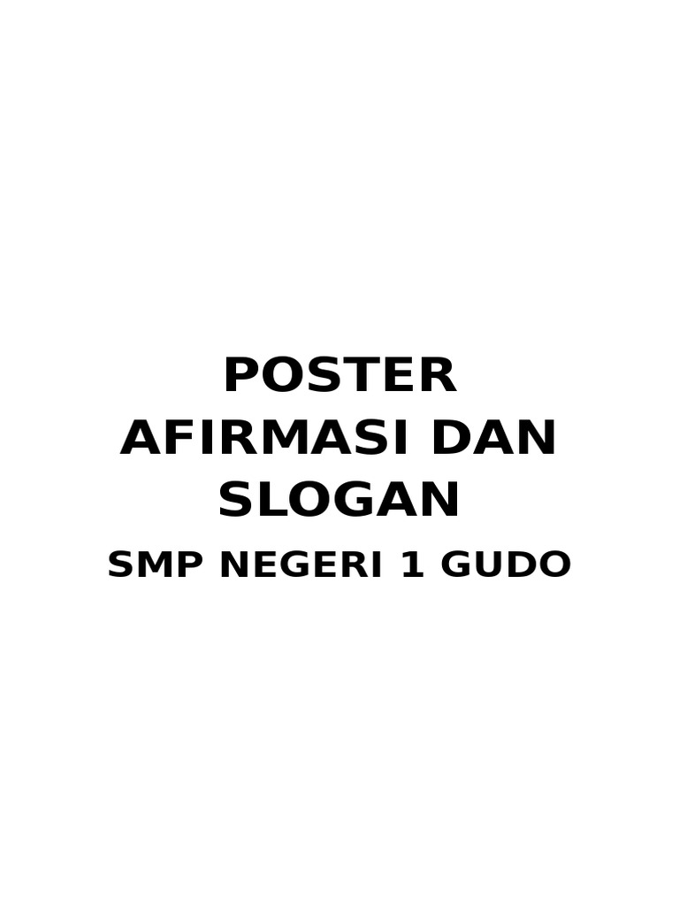 Salinan 1.9.b3 Poster Afirmasi Dan Slogan | PDF | Kesehatan Holistik