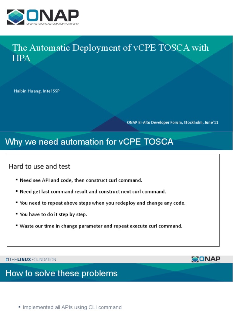 The Automatic Deployment of vCPE TOSCA With HPA | PDF | Operating ...