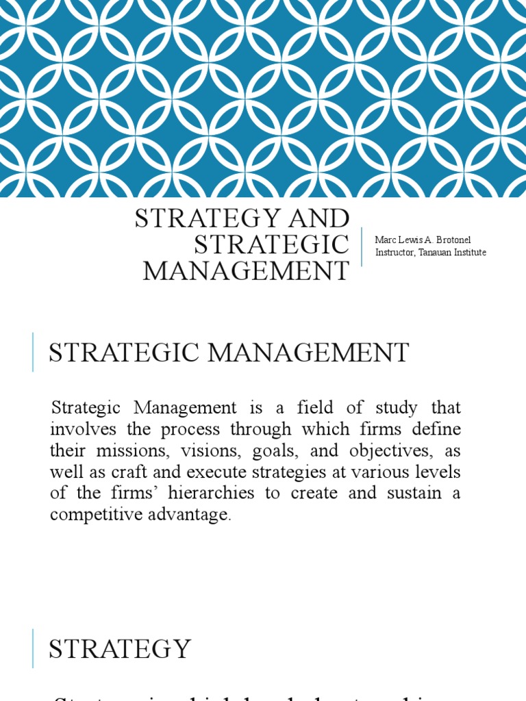 Lecture 3 - Strategy and Strategic Management | Download Free PDF ...