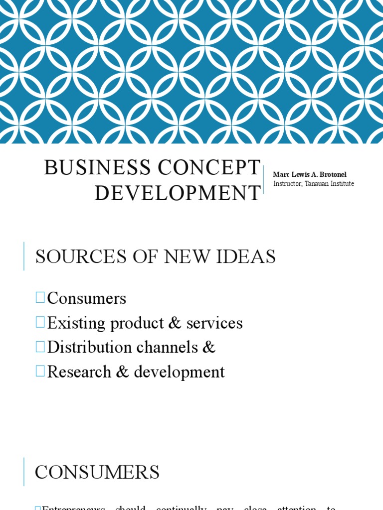 Lesson 7 - Business Concept Development | PDF | Brainstorming | Innovation