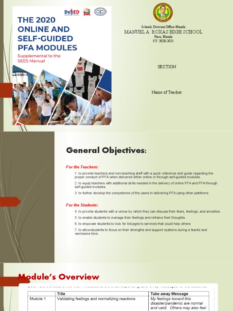 PFA Module | PDF | Feeling | Emotions