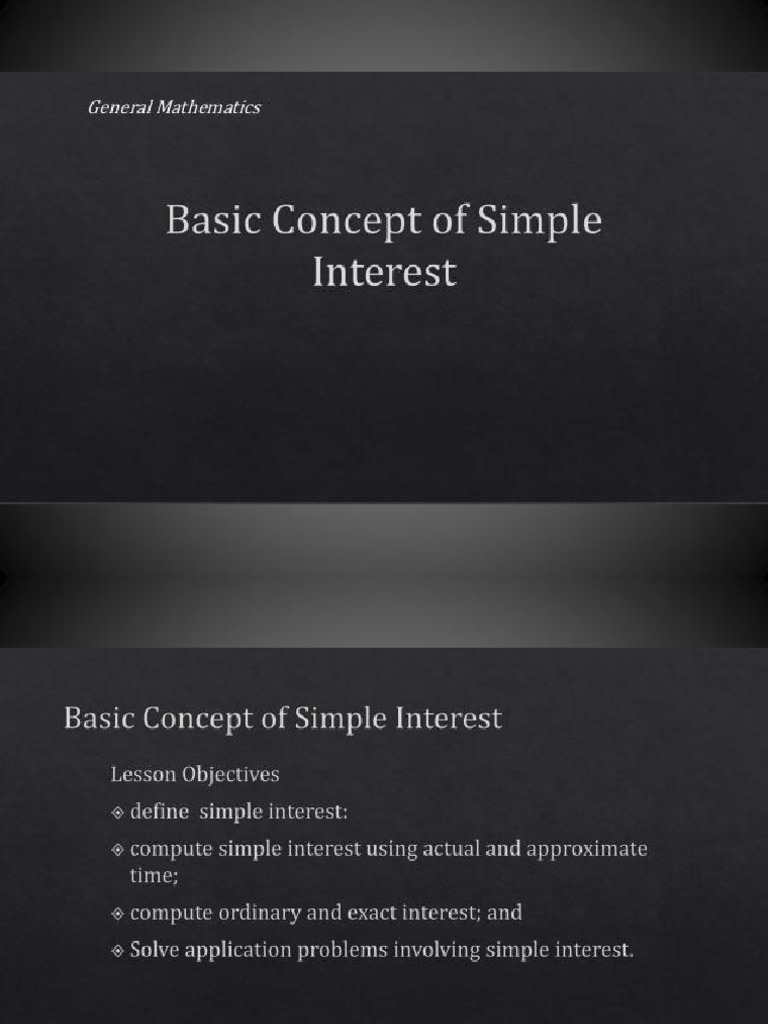 05 Simple Interest | PDF
