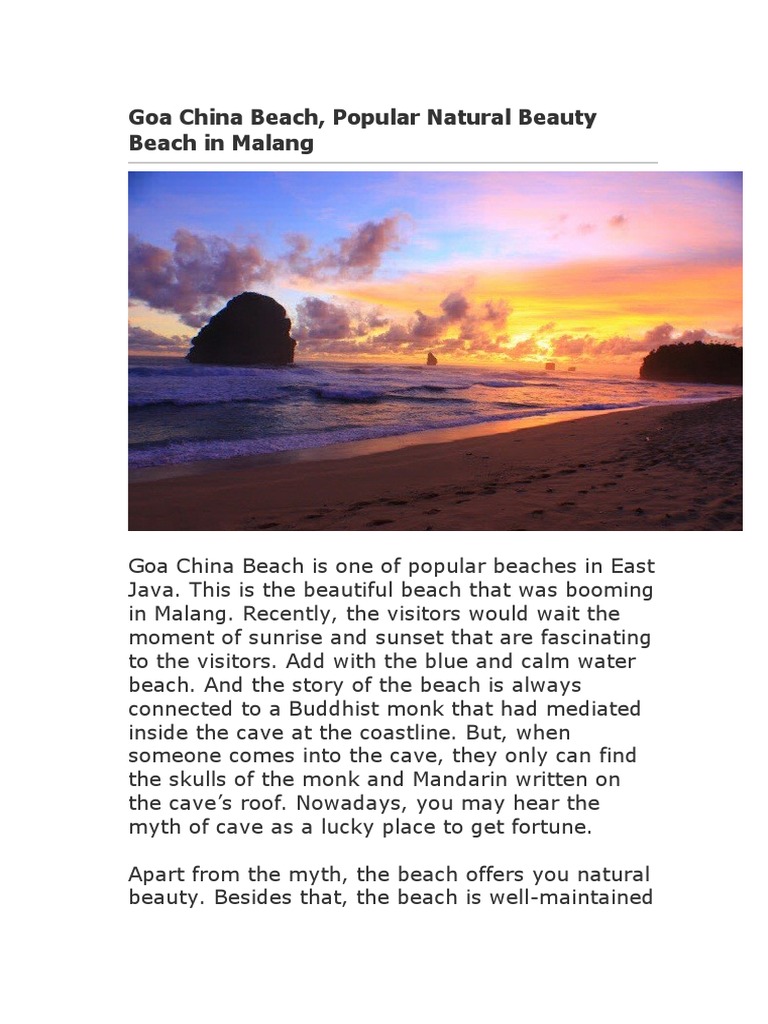 Goa China Beach: A Hidden Gem in Malang | PDF | Travel | Science ...