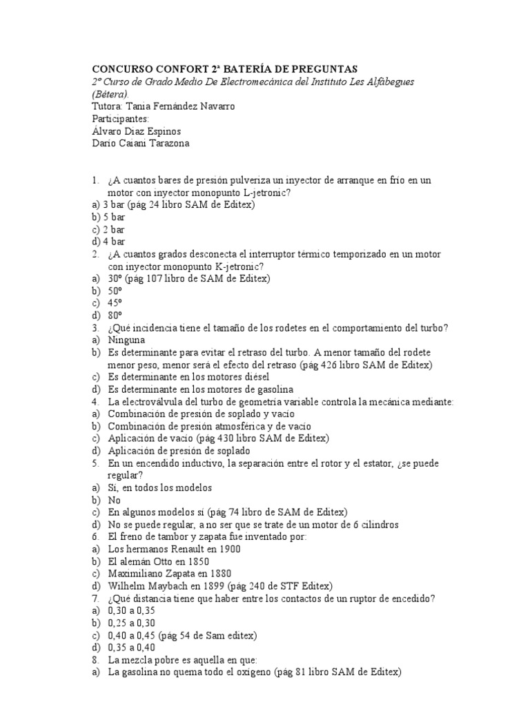 Test Comforp | PDF | Turbocompresor | Transmisión (Mecánica)