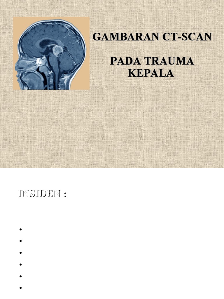 Gambaran CT Scan Trauma Kepala | PDF