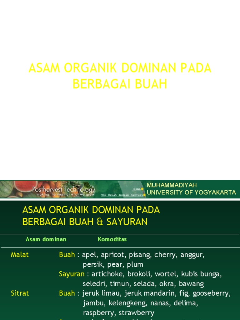 Asam Organik Dominan | PDF