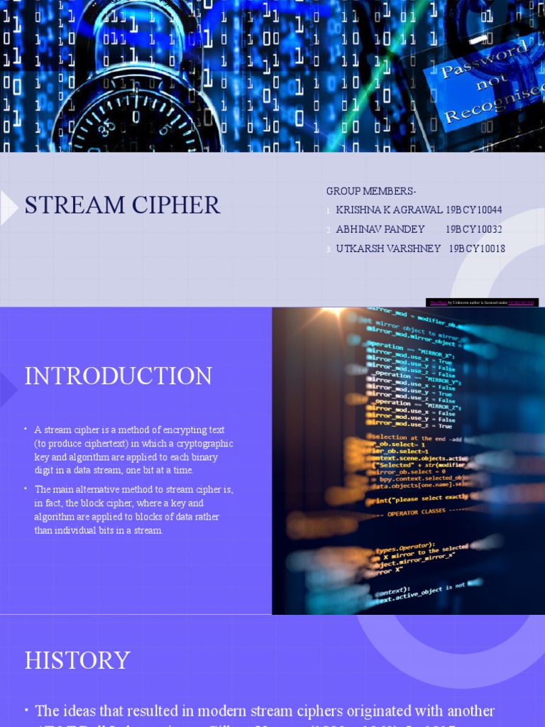 Stream Cipher - Group 9 | PDF | Encryption | Cryptography