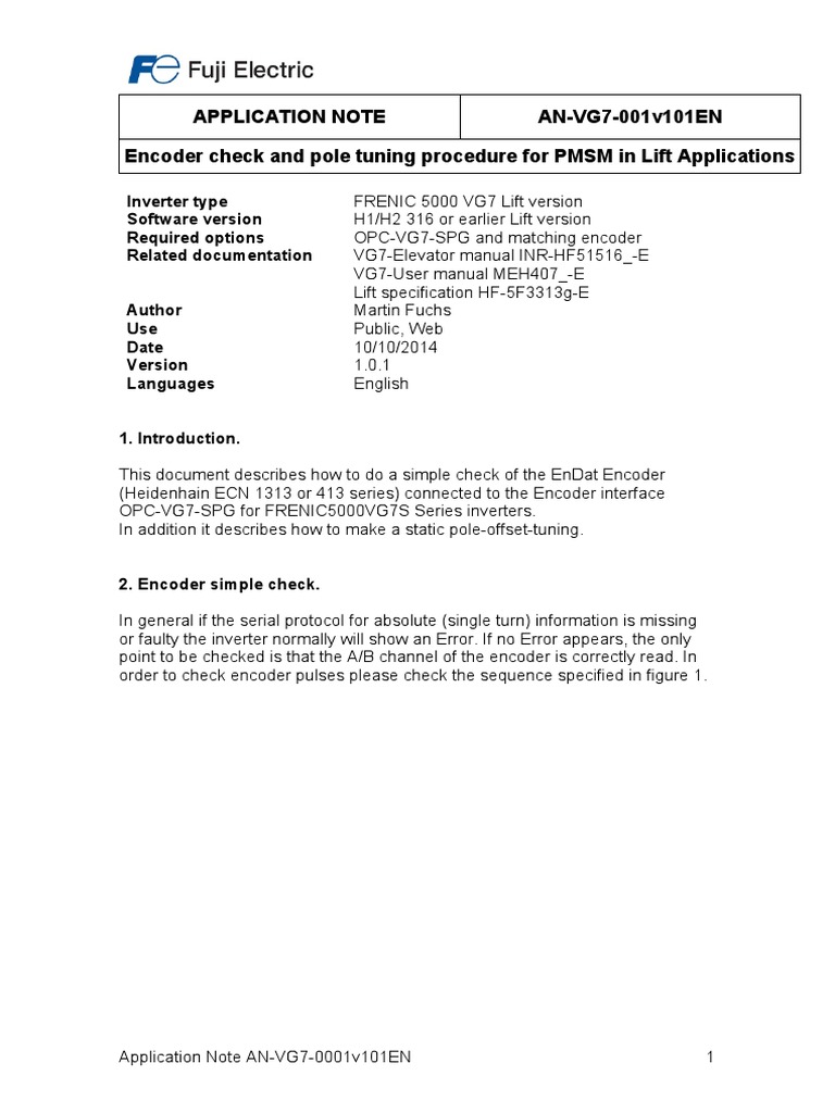 Application Note AN-VG7-001v101EN Encoder Check and Pole Tuning ...
