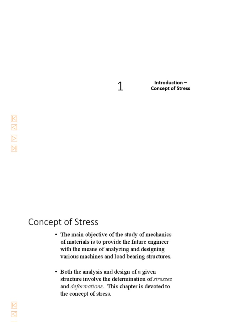 Introduction - Concept of Stress | PDF | Stress (Mechanics) | Force