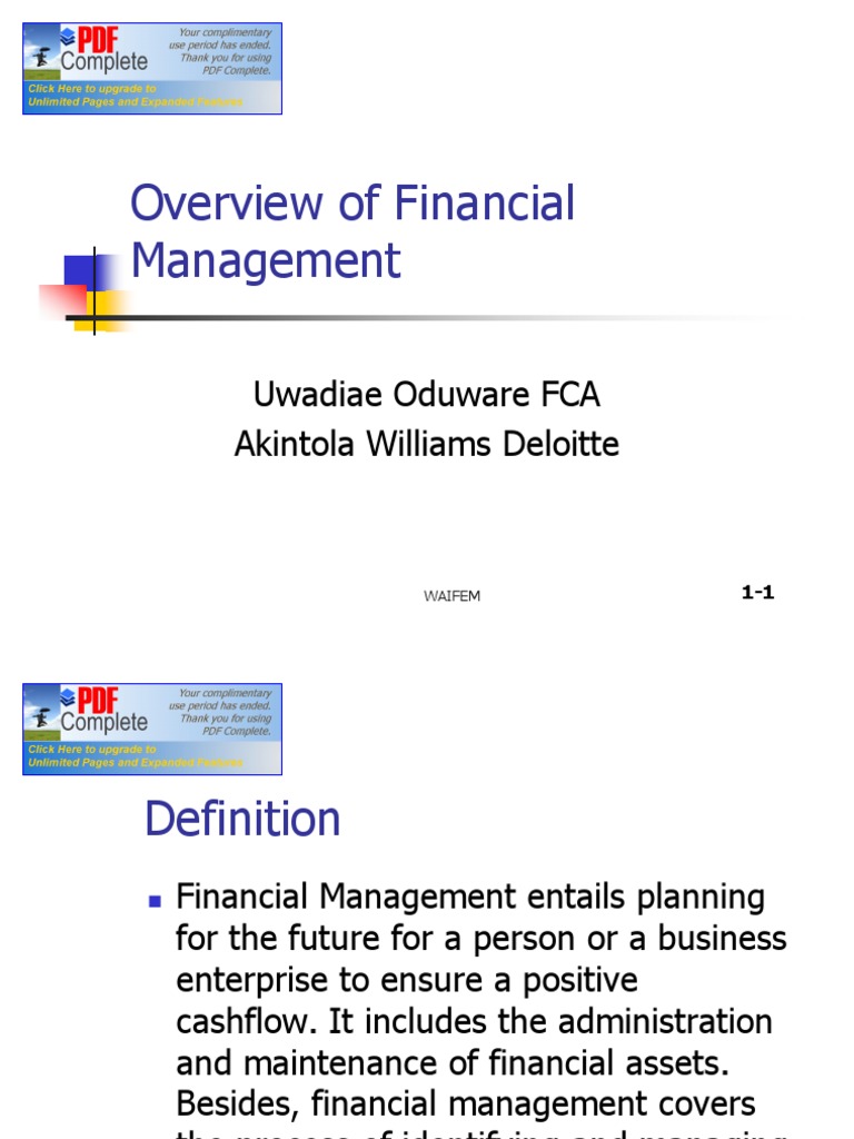 Financial Management Essentials | PDF