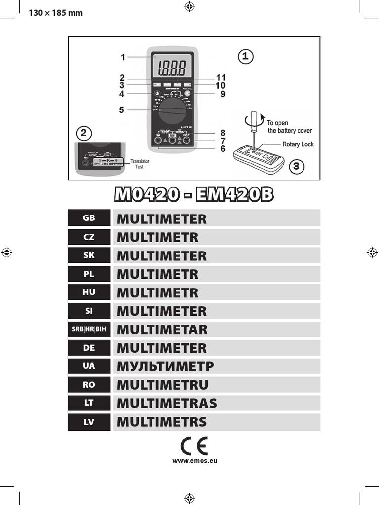 Multimeter EM420B User Guide | PDF | Bipolar Junction Transistor ...