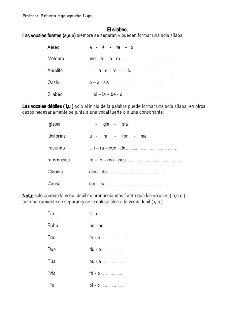 3 - El Silabeo | PDF | Voz humana | Lingüística