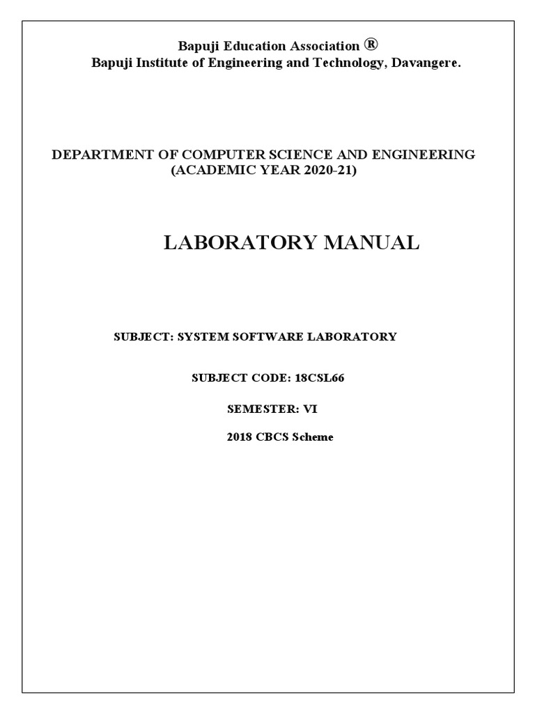 18csl66 - Ss Lab Manual | PDF | Scheduling (Computing) | Process (Computing)