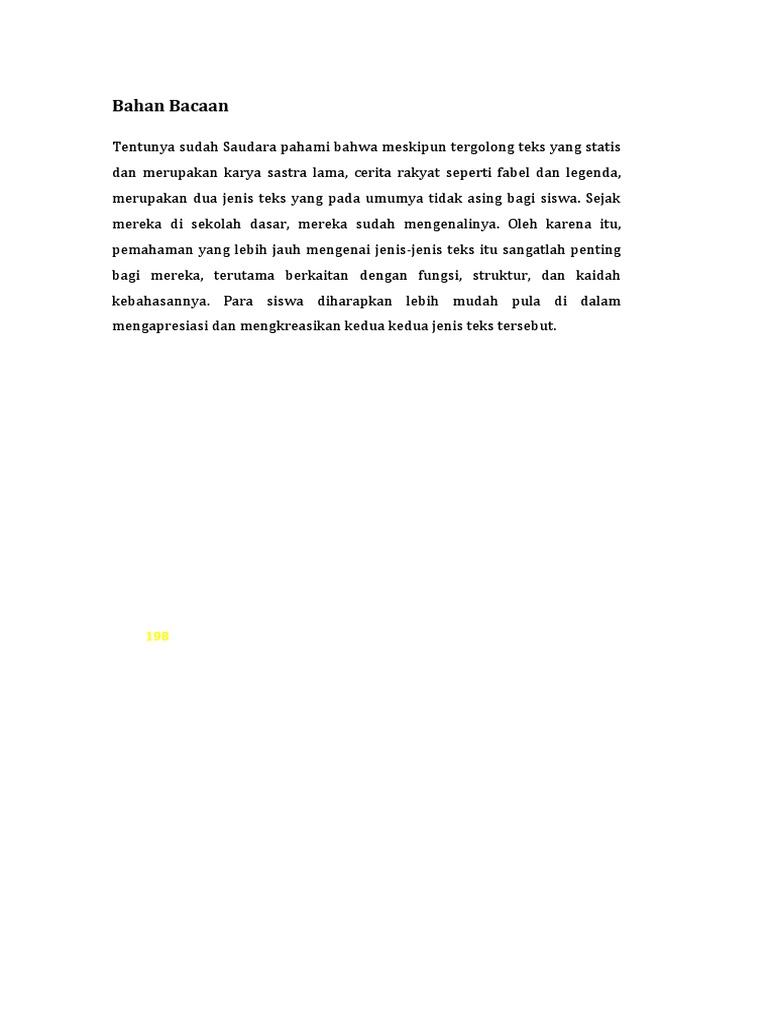 Teks Cerita Rakyat | PDF