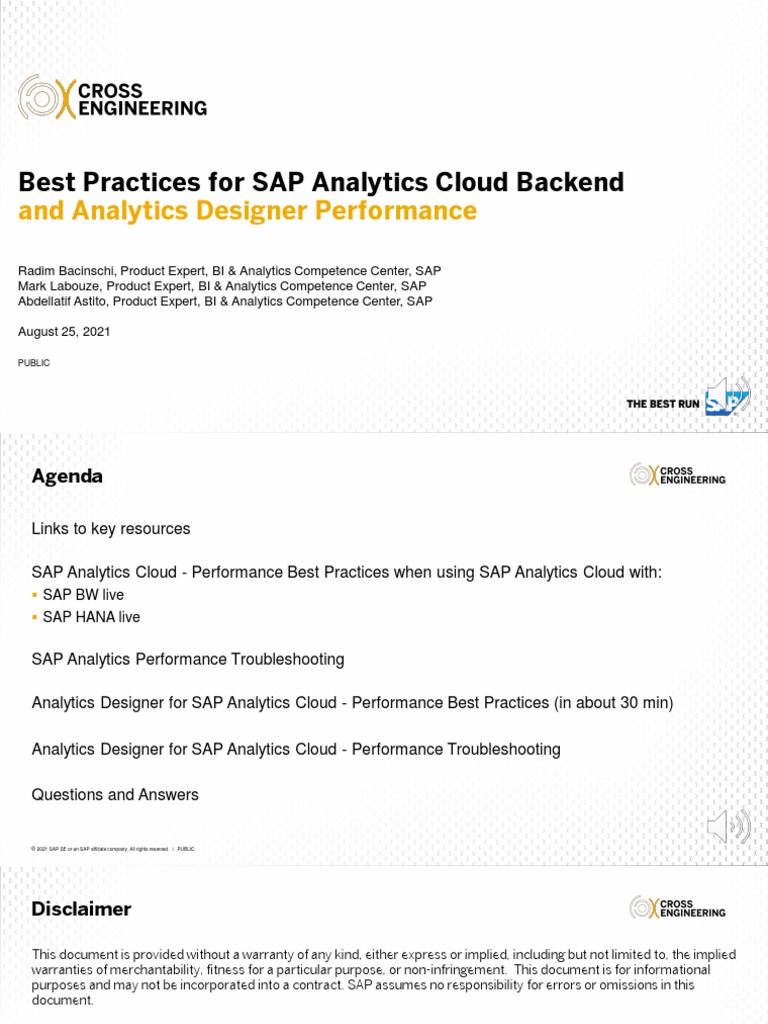 Best Practices For SAP Analytics Cloud Backend and Analytics Design ...
