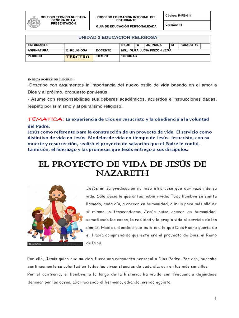 DECIMO TERCER PERIODO - religión | PDF | Jesús | Dios