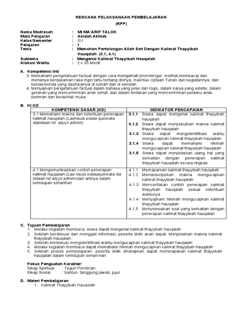 RPP Fixs - Farida Hanim 1 | PDF