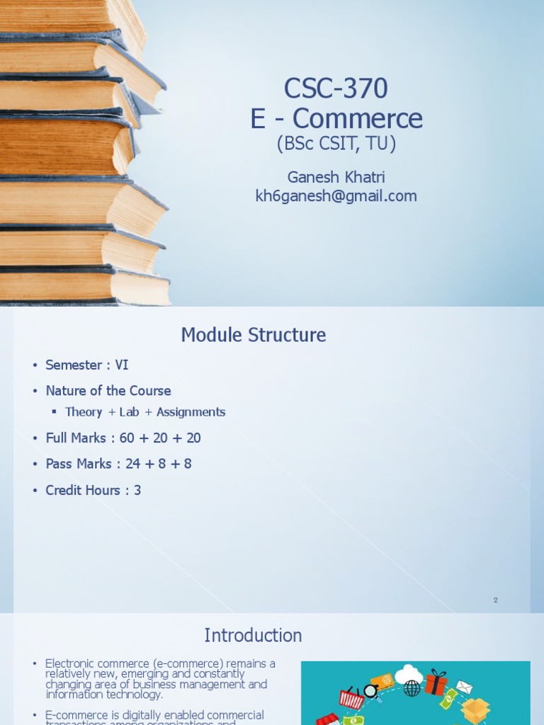CSC-370 E - Commerce: (BSC Csit, Tu) | PDF | E Commerce | Electronic ... CSC-370 E - Commerce: (BSC Csit, Tu) | PDF | E Commerce | Electronic ...