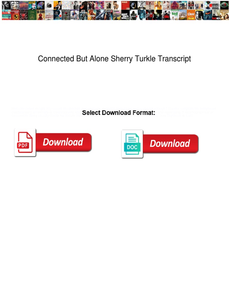 Connected Yet Alone: An Analysis of Sherry Turkle's Views on Technology and Human Interaction | PDF