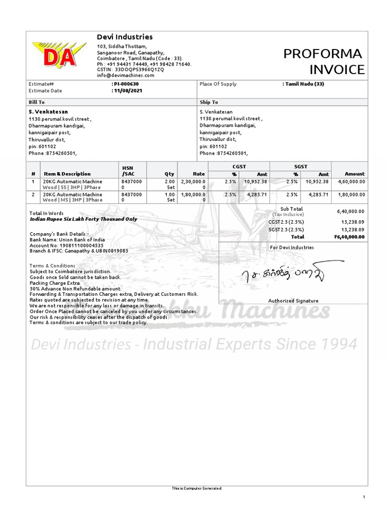 Proposal for the Sale of Two Automatic Woodworking Machines | PDF ...