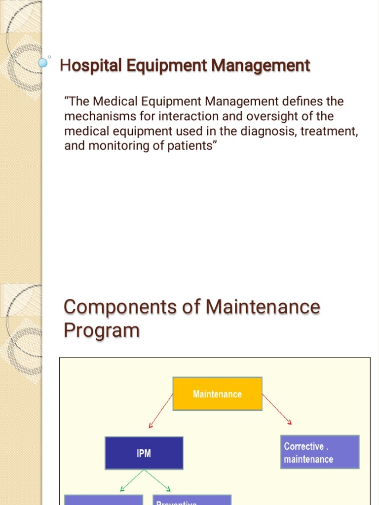 Hospital Equipment Management - Corrected | PDF | Medical Device ...