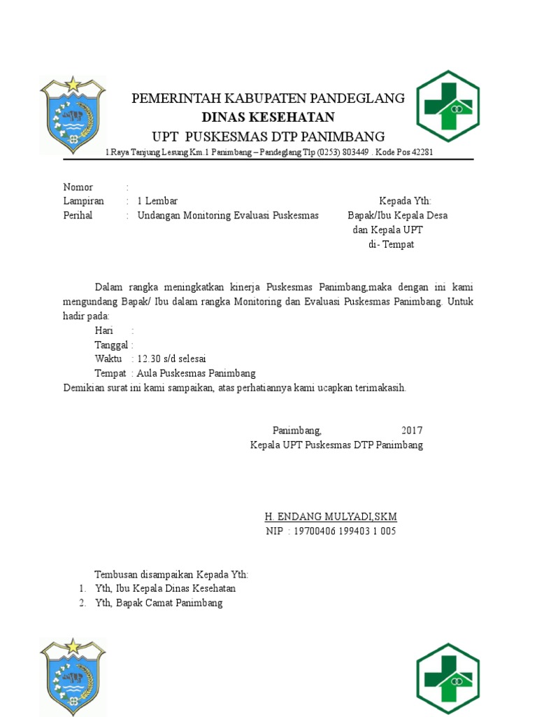 Surat Undangan, Notulen Dan RTL Lokbul | PDF