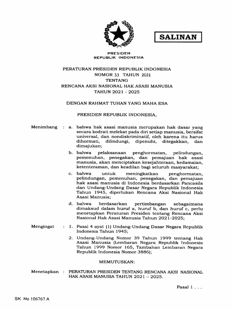 Perpres Nomor 53 Tahun 2021 | PDF