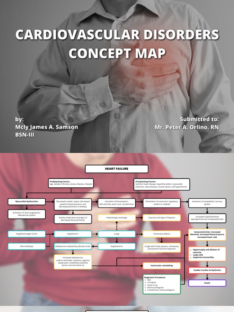 Cardiovascular Disorders Concept Map | PDF | Myocardial Infarction | Heart