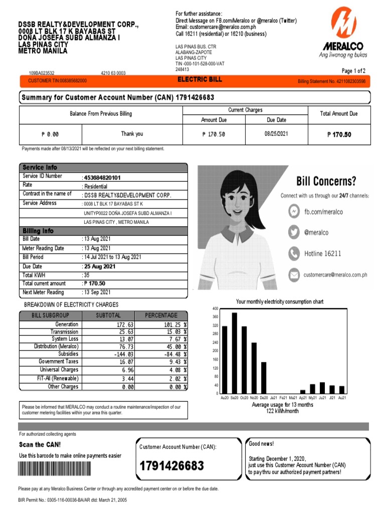 Meralco Application Form Fill Online, Printable, Fillable,